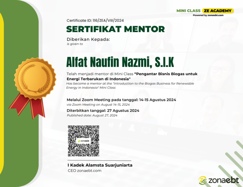 Sertifikat Alfat Naufin Nazmi, S.I.K - zonaebt.com