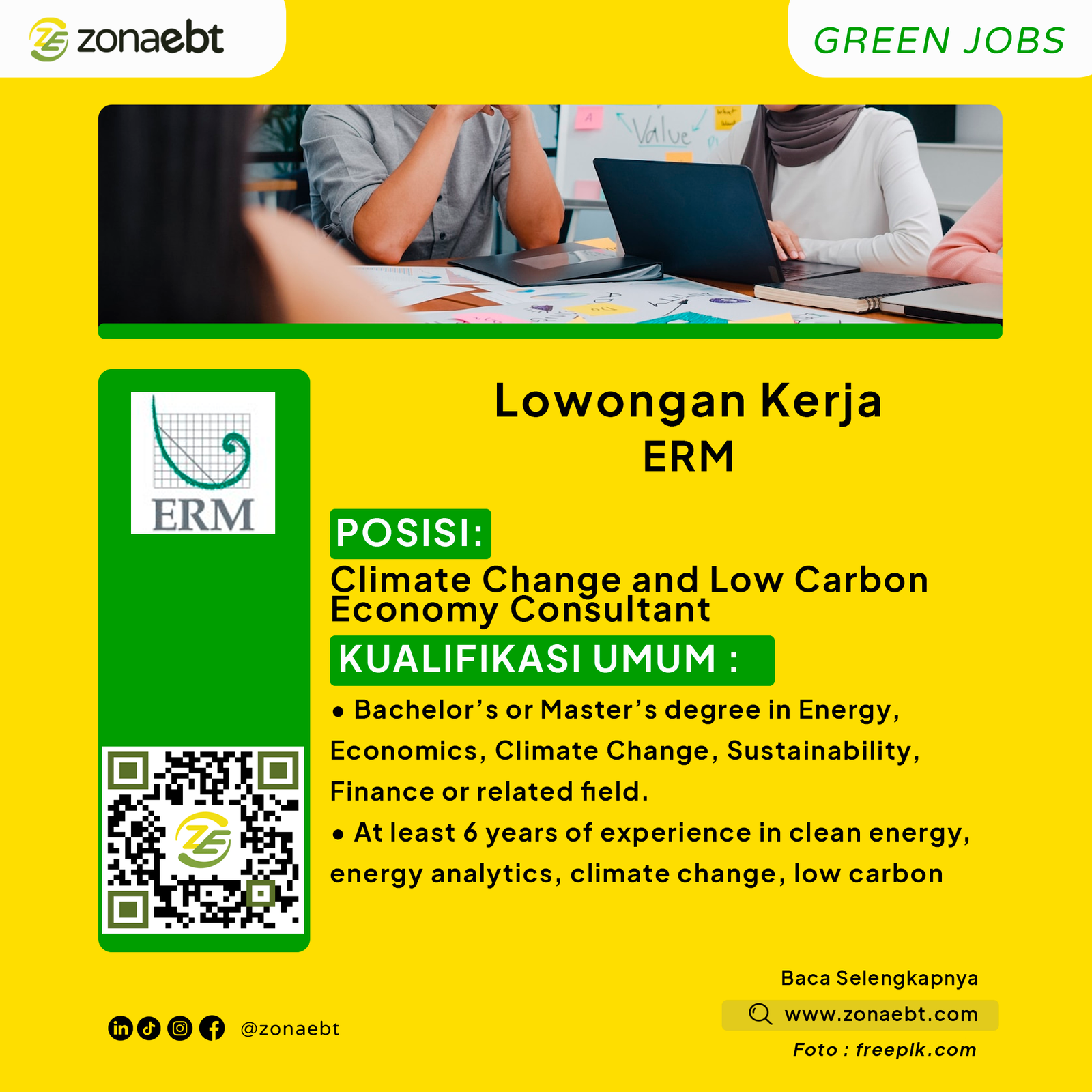 Climate Change and Low Carbon Economy Consultant - zonaebt.com