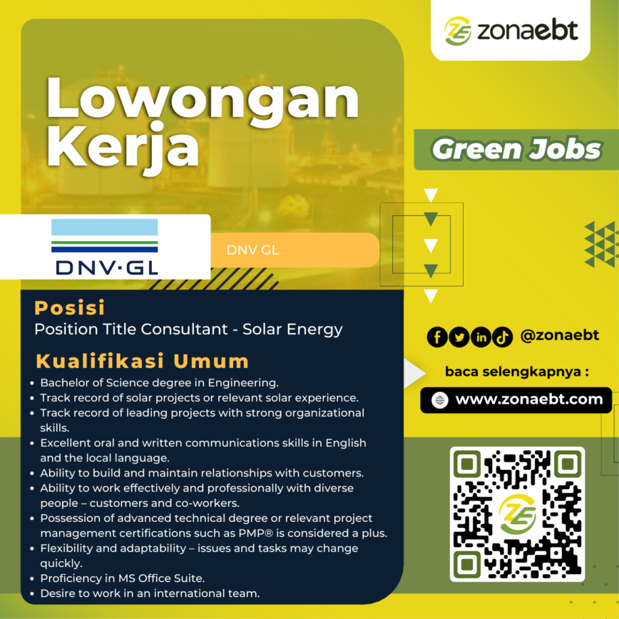 Position Title Consultant - Solar Energy - zonaebt.com