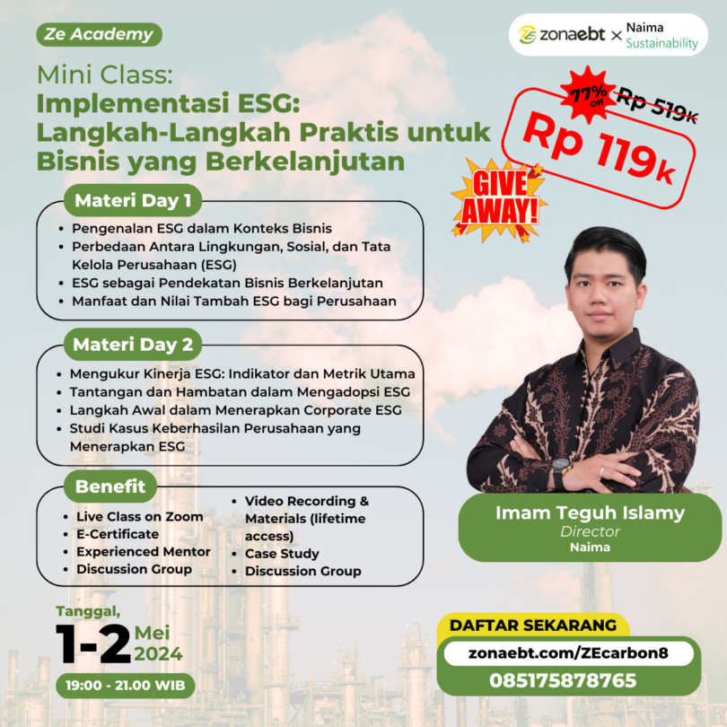Full link Mini Class Implementasi ESG: Langkah-langkah Praktis untuk Bisnis yang Berkelanjutan ...