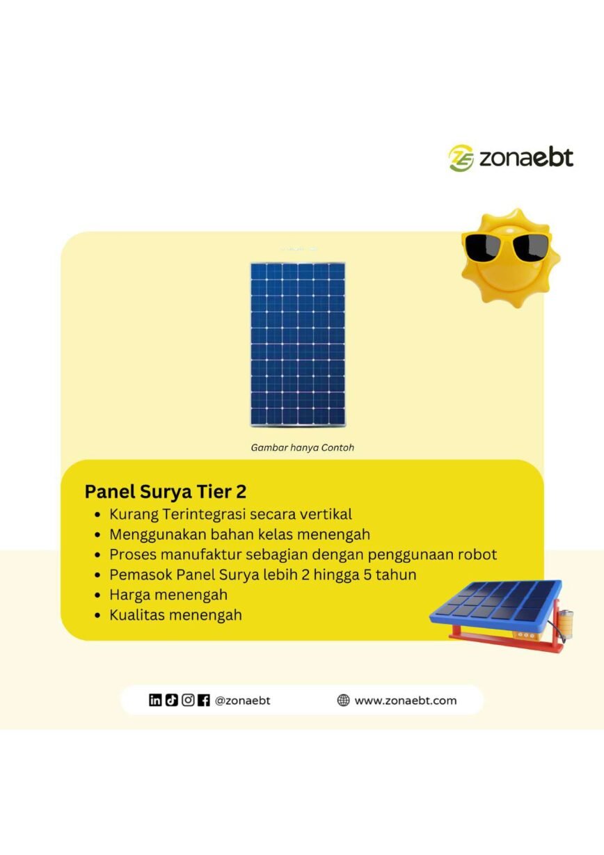Teknisi Panel Surya Harus Tau Ketiga Tier Panel Surya Ini!