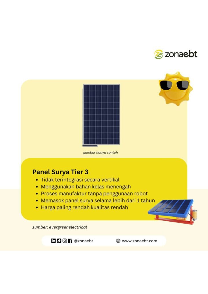 Teknisi Panel Surya Harus Tau Ketiga Tier Panel Surya Ini!